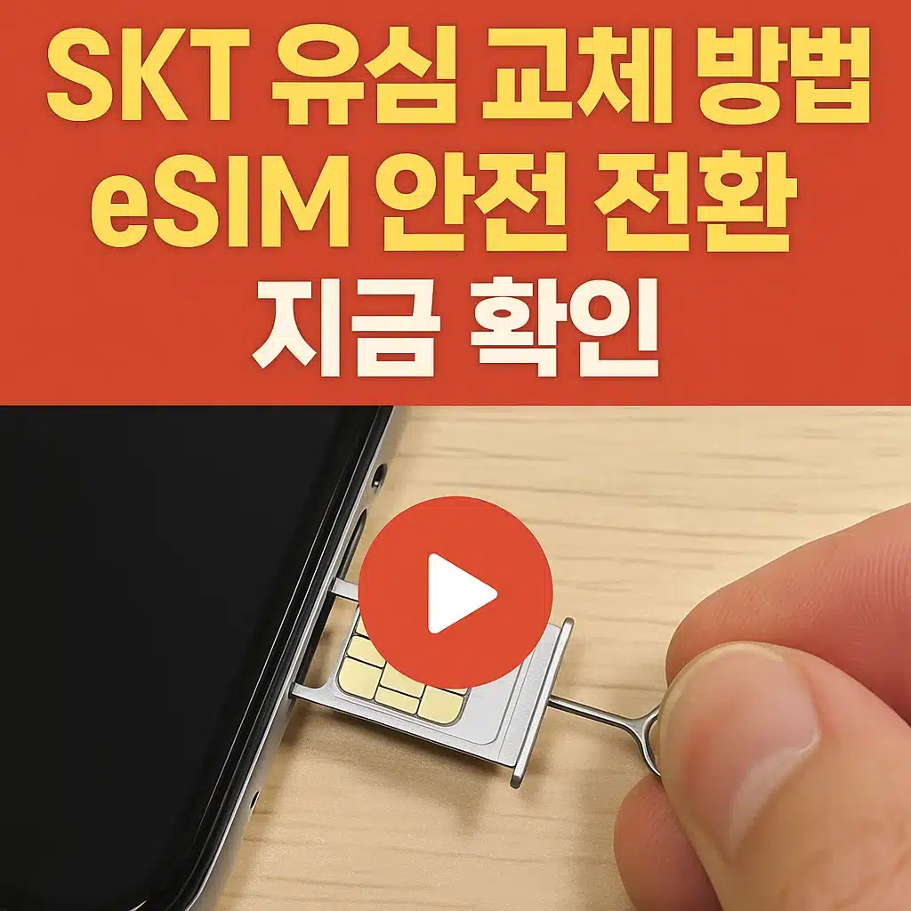 SKT 유심 교체 방법과 eSIM 안전 전환 지금 확인 - 두들살이